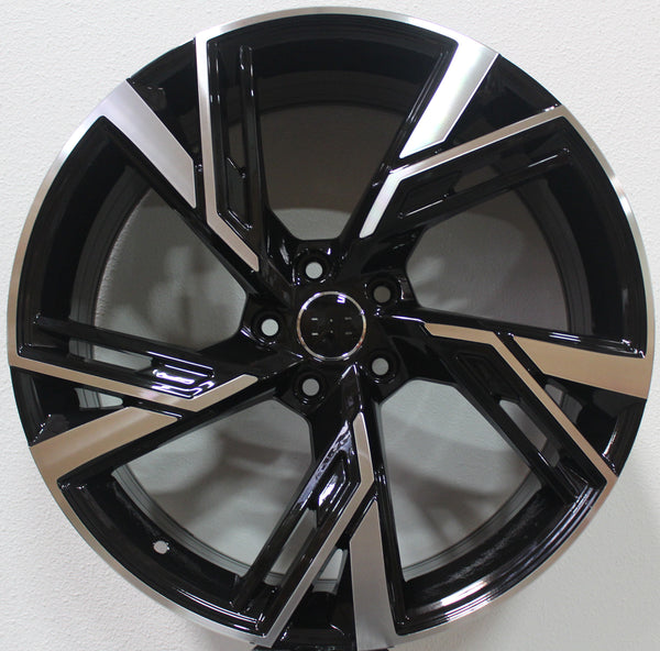 20 Inch Audi RS Style Rims Black Machined Wheels | Elite Custom Rims 20 Inch Audi RS Style Rims Black Machined Wheels | Elite Custom Rims