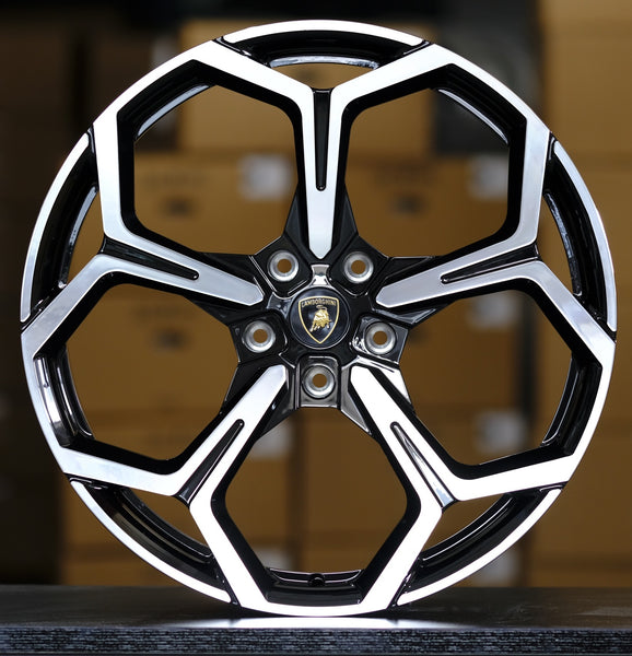 22" Lamborghini Black Machined Face Wheel | Elite Custom Rims