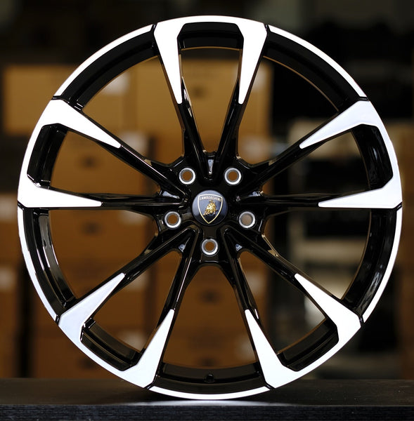 23" Lamborghini Black Machined Face Wheel | Elite Custom Rims