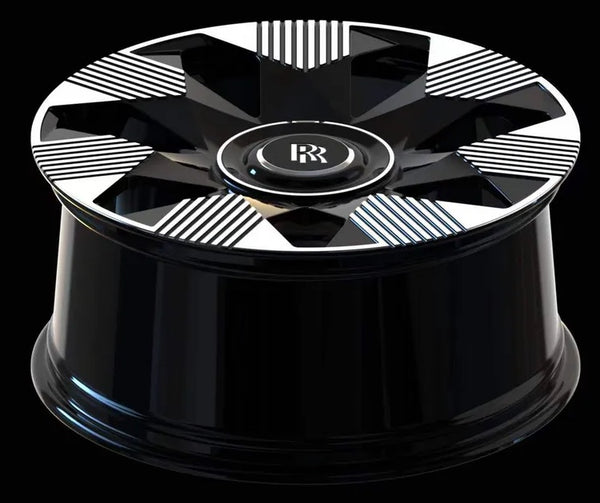 21" INCH ROLLS ROYCE GHOST CULLINAN PHANTOM FORGED BLACK SPECTRE WHEELS ...