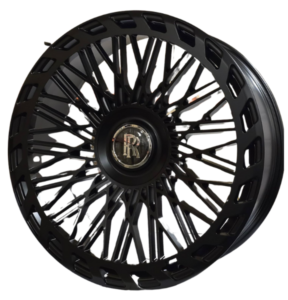 24 INCH ROLLS ROYCE GHOST CULLINAN PHANTOM SATIN BLACK WHEELS | Elite ...