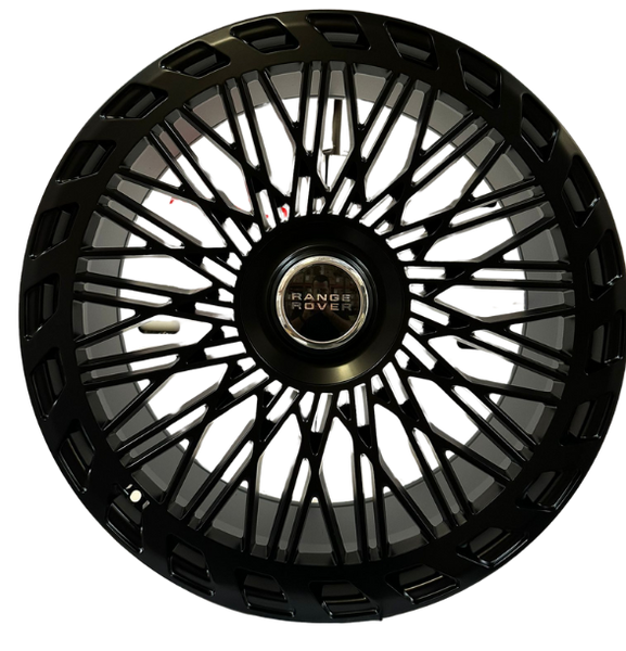 24" Inch Range Rover Rims SV SE HSE Sport Wheels Satin Black Custom ...