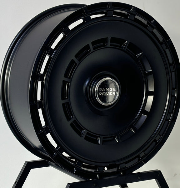 24" Inch Range Rover Rims SV SE HSE Sport Wheels Satin Black Custom ...
