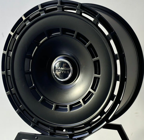24" Inch Range Rover Rims SV SE HSE Sport Wheels Satin Black Custom ...