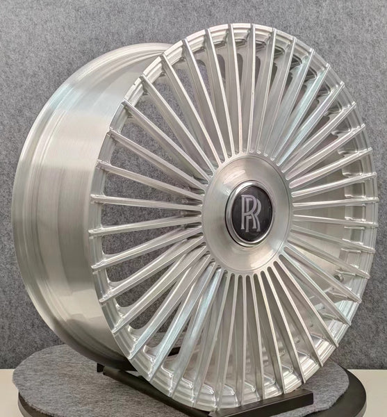 22" INCH ROLLS ROYCE GHOST WRAITH PHANTOM GHOST SILVER BRUSHED WHEELS ...