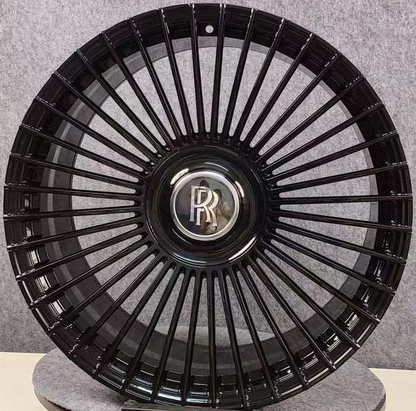 22" INCH ROLLS ROYCE GHOST WRAITH PHANTOM GLOSS BLACK WHEELS | Elite ...