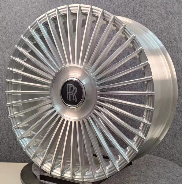 22" INCH ROLLS ROYCE GHOST WRAITH PHANTOM GHOST SILVER BRUSHED WHEELS ...