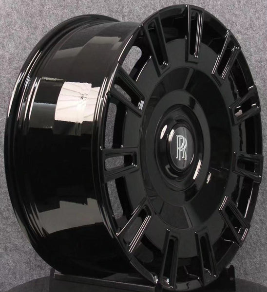 24 INCH ROLLS ROYCE GHOST CULLINAN PHANTOM FORGED GLOSS BLACK WHEELS ...