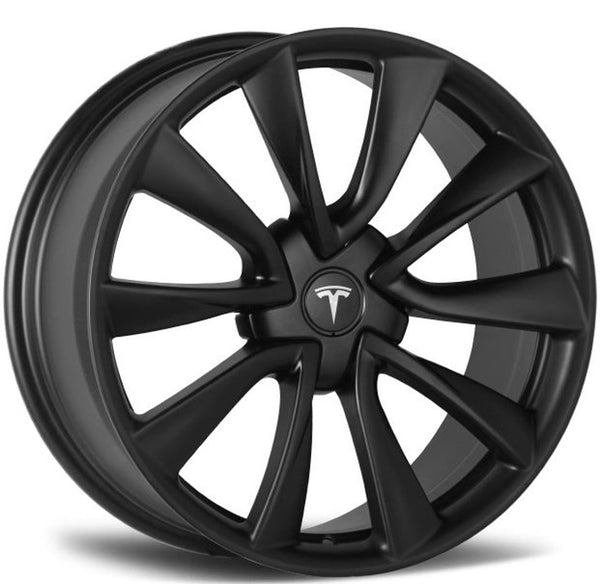 19" INCH TESLA MODEL 3 MODEL Y SATIN BLACK WHEELS | Elite Custom Rims