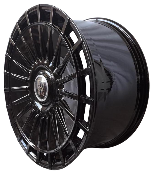 24” Rolls Royce Monoblock Forged Gloss Black Wheels for Rolls Royce ...