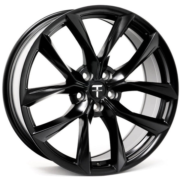 20" INCH TESLA MODEL 3 MODEL Y BLACK STAGGERED WHEELS | Elite Custom Rims