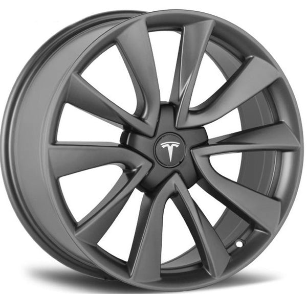19" INCH TESLA MODEL 3 MODEL Y GUNMETAL WHEELS | Elite Custom Rims