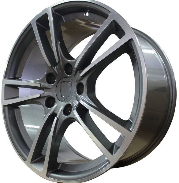 21 Inch Rims Fits Porsche Panamera Cayenne Staggered Gunmetal Machined ...